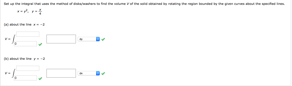 Solved Set up the integral that uses the method of | Chegg.com