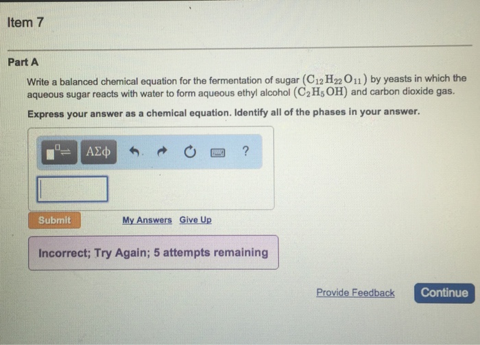 Solved Write a balanced chemical equation for the | Chegg.com