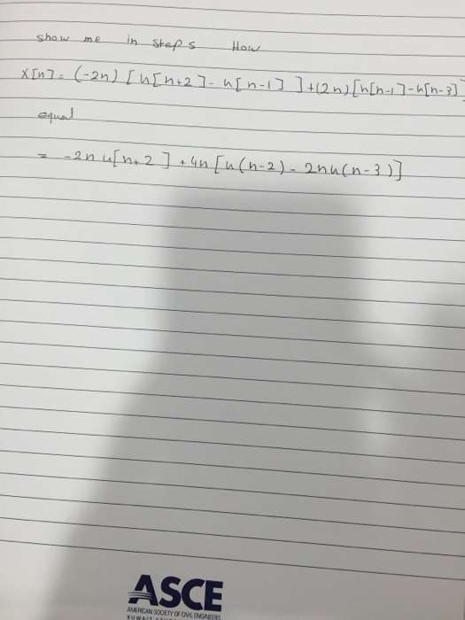 Solved Show me in step 5 How x[n] = (-2n)[n[n + 2] - n[n - | Chegg.com