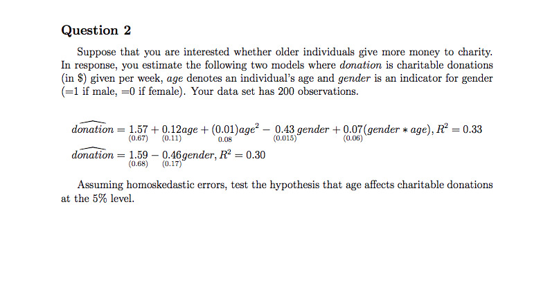 Solved Question2 Suppose That You Are Interested Whether 