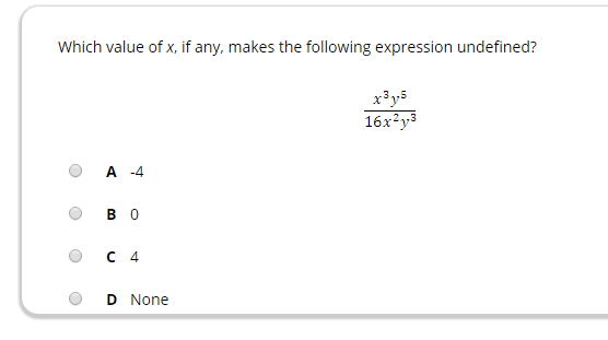 Solved Which value of x. if any, makes the following | Chegg.com