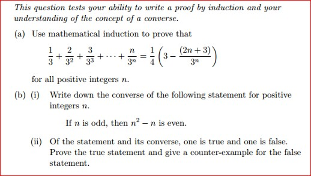 Solved This question tests your ability to write a proof by | Chegg.com