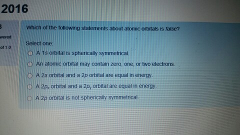 Solved Which of the following statements about atomic | Chegg.com