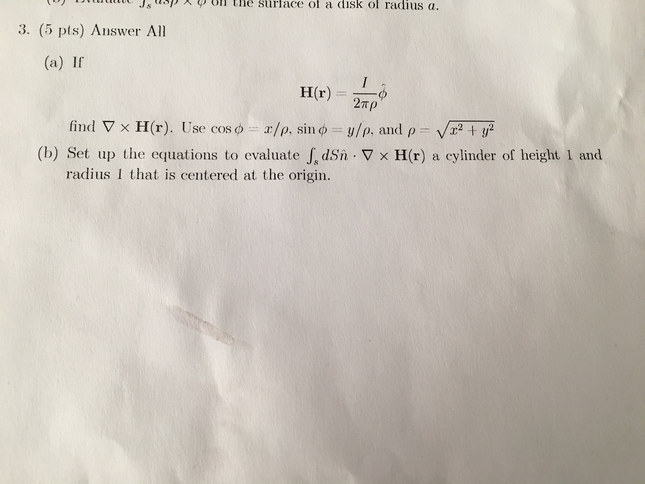 Solved Answer All If H(r )=1/2pi p phi find Delta multiple | Chegg.com