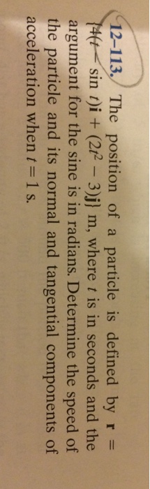 Solved The position of a particle is defined by r = {4(t - | Chegg.com