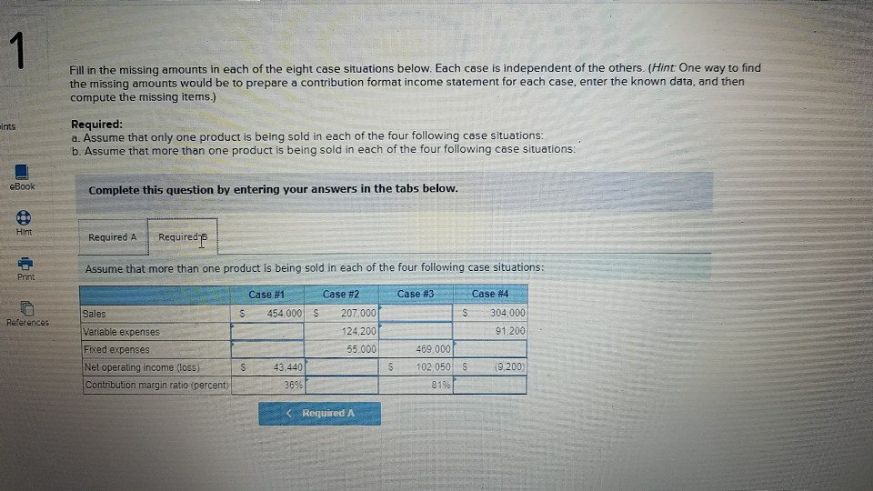 Solved Fill in the missing amounts in each of the eight case | Chegg.com