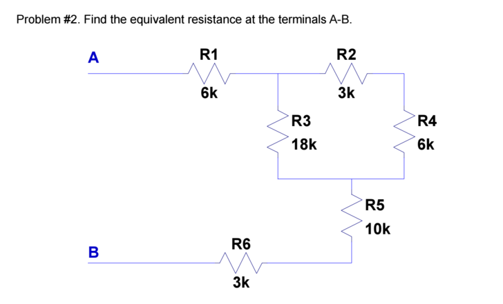 Solved Problem #2. Find the equivalent resistance at the | Chegg.com