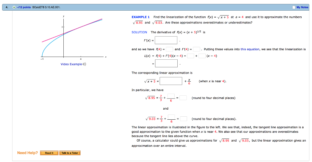 Solved 4. ㅢ12 points scalcET8 3.1 0.AE.001 My Notes + | Chegg.com