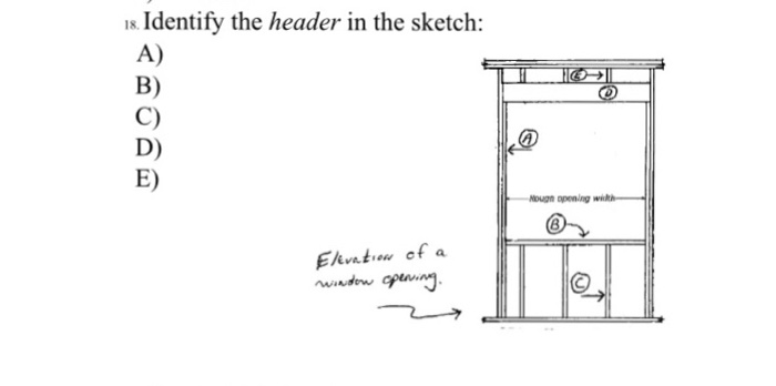 Solved Identify the header in the sketch: | Chegg.com Solved Identify the header in the sketch: | Chegg.com