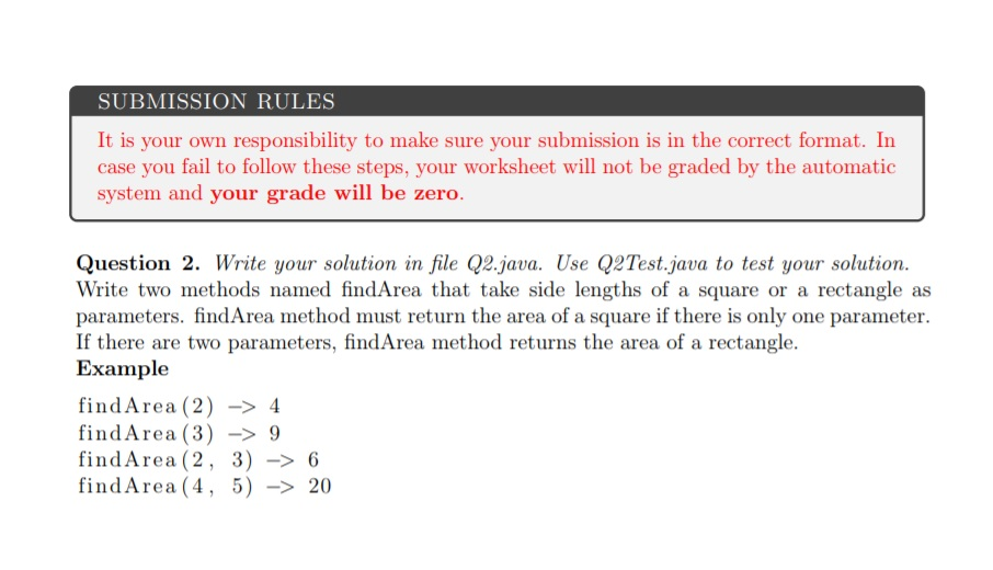 Solved SUBMISSION RULES It is your own responsibility to | Chegg.com