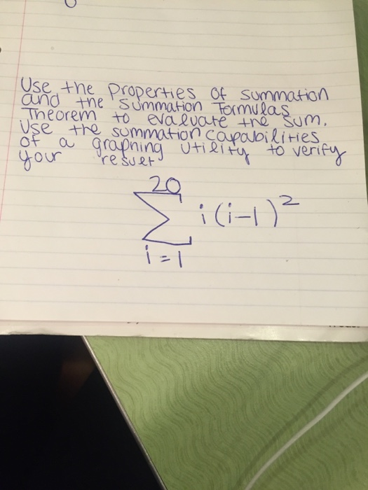 Solved Use the properties of summation and the summation | Chegg.com Solved Use the properties of summation and the summation | Chegg.com