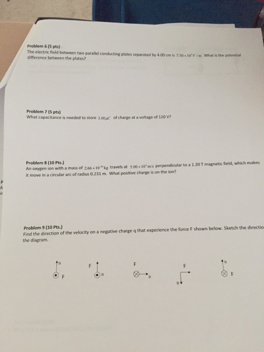 Solved The electric field between two parallel conducting | Chegg.com