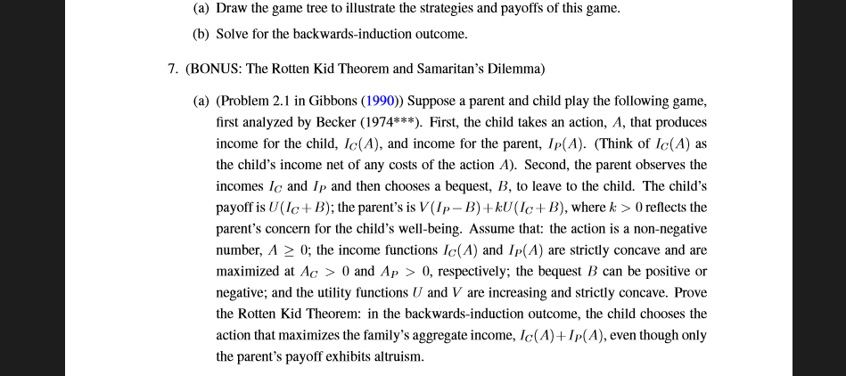 (a) Draw the game tree to illustrate the strategies | Chegg.com
