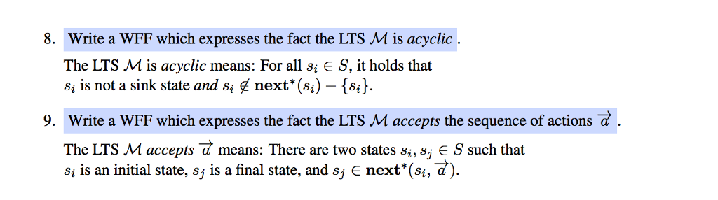 Solved Problem 3 A Labeled Transition System Lts M Is A
