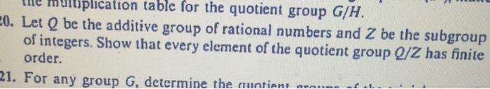Solved Let Q be the additive group of rational numbers and Z | Chegg.com