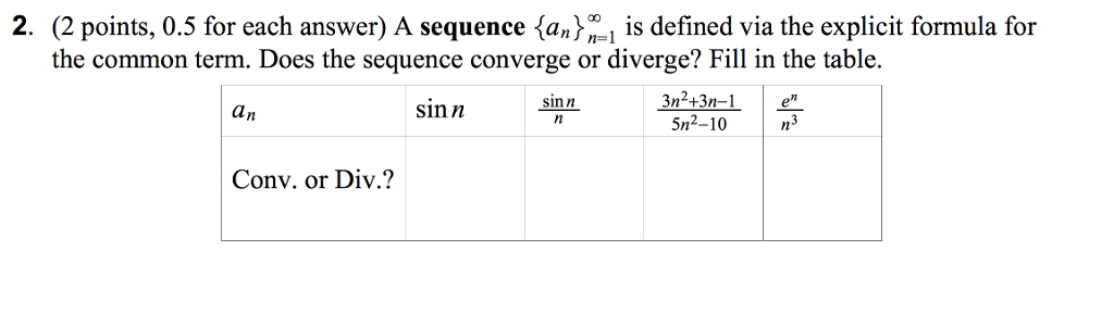 Solved A sequence {a_n}^infinity _n=1 is defined via the | Chegg.com