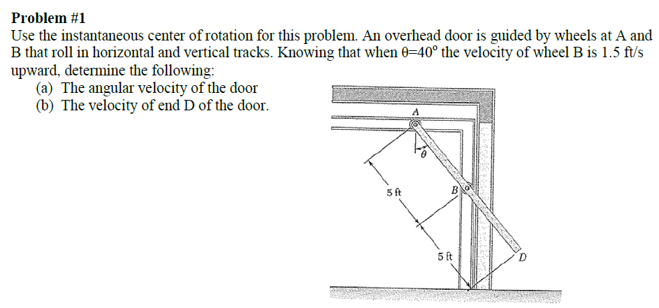 Solved Use the instantaneous center of rotation for this | Chegg.com