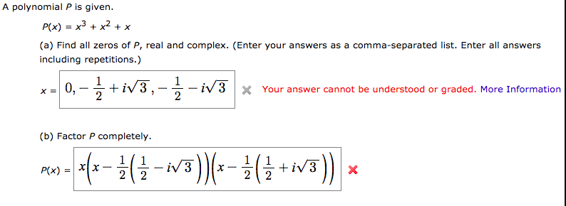 Solved A polynomial P is given. P(x) =x3 + x2 + x (a) Find | Chegg.com