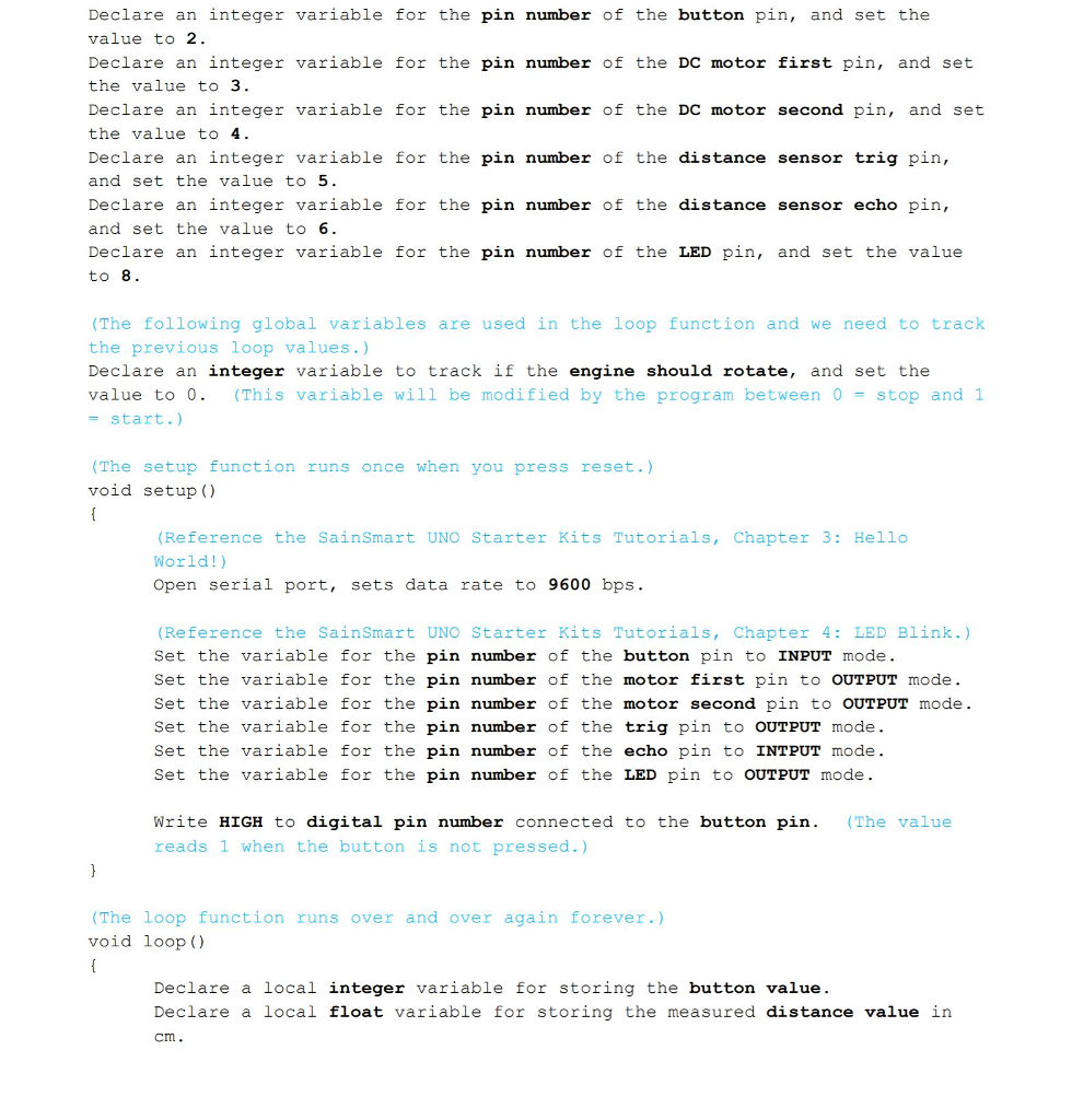 Declare an integer variable for the pin number of the | Chegg.com Declare an integer variable for the pin number of the | Chegg.com