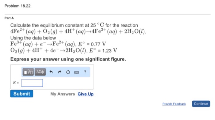 Solved Calculate The Equilibrium Constant At 25 Degree C For