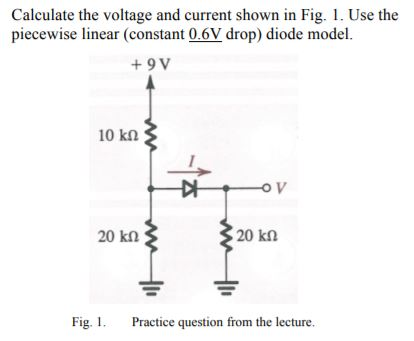 Solved Calculate the voltage and current shown in Fig. 1. | Chegg.com