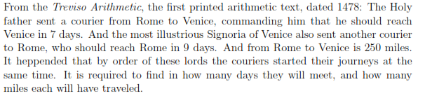 Solved From the Treviso Arithmetic, the first printed | Chegg.com