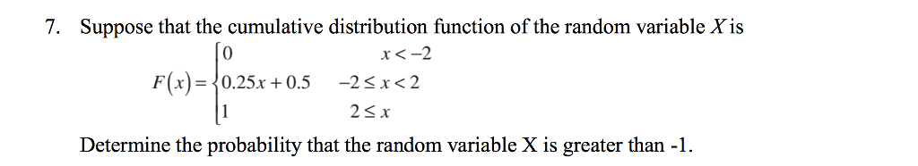 Solved Suppose that the cumulative distribution function of | Chegg.com