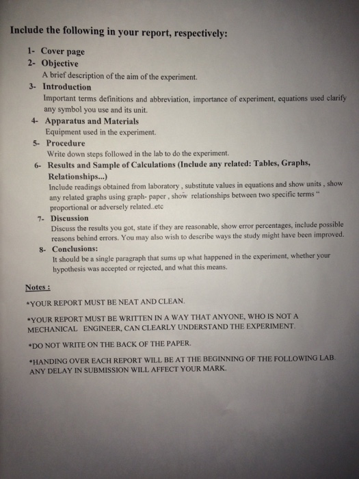 Solved Include the following in your report, respectively 1- | Chegg.com