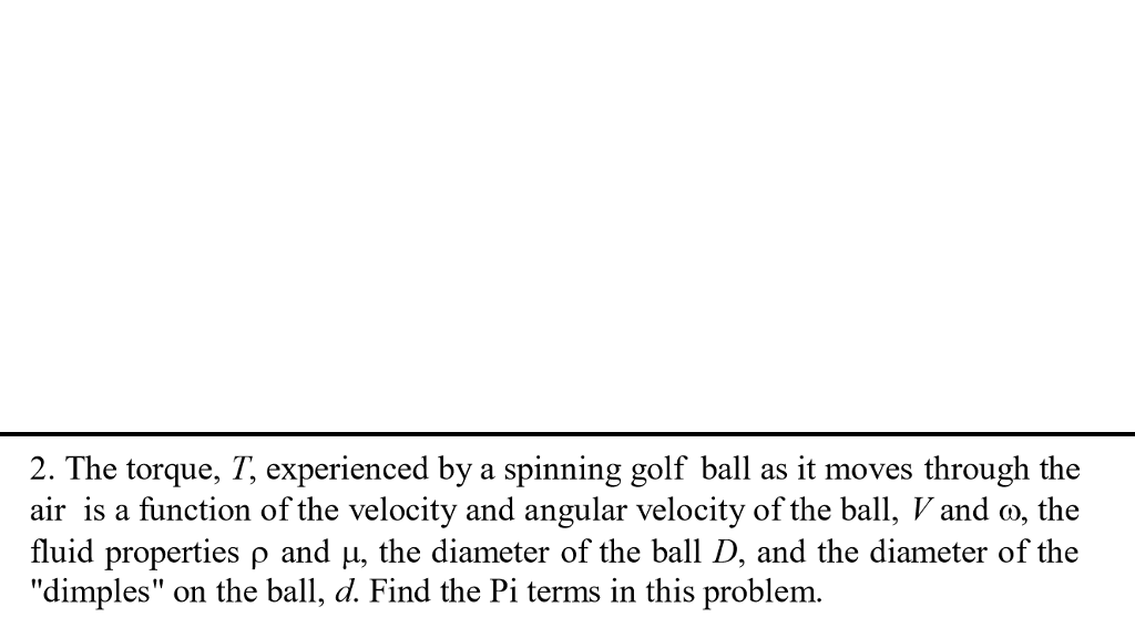 Solved The torque, T, experienced by a spinning golf ball as | Chegg.com