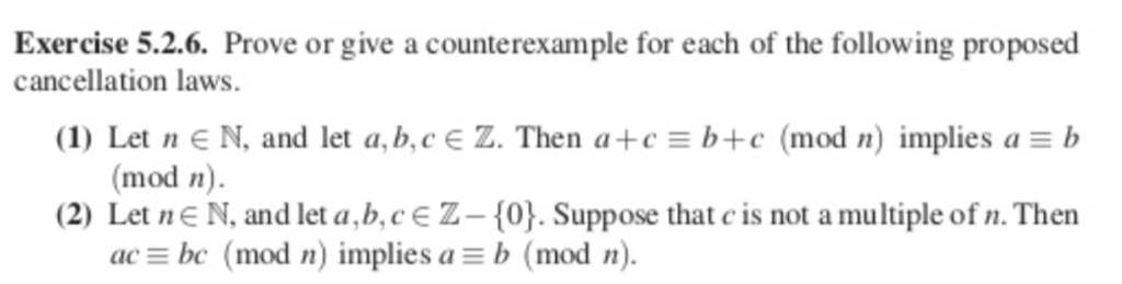 Solved Exercise 5.2.6. Prove or give a counterexample for | Chegg.com