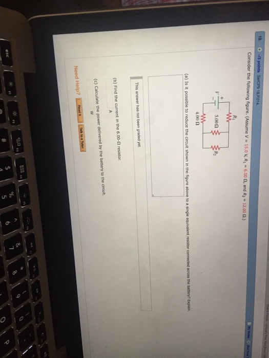 Solved Consider the following figure. (Assume V = 15.0 V, | Chegg.com