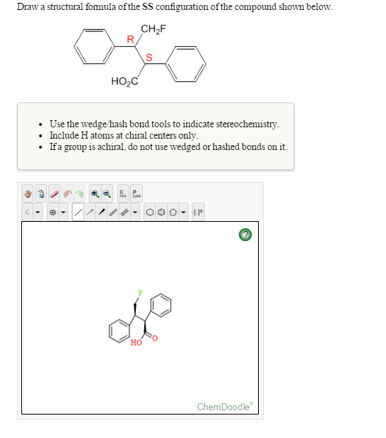 Solved Draw a structural formula of the SS configuration of | Chegg.com