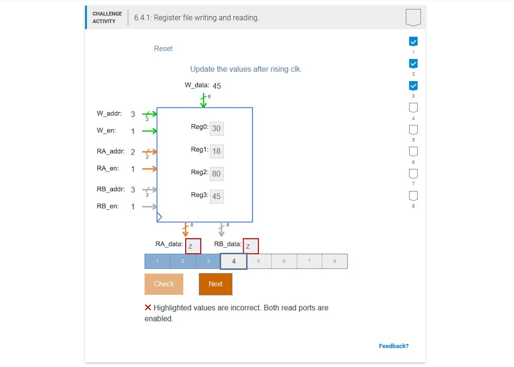 Solved CHALLENGE ACTIVITY 6.4.1: Register tile writing and | Chegg.com
