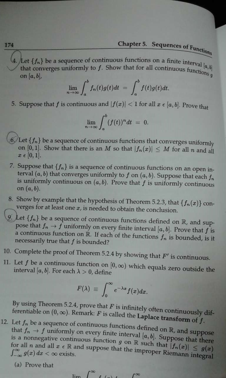 5. suppose that f is continuous and |f(x)|