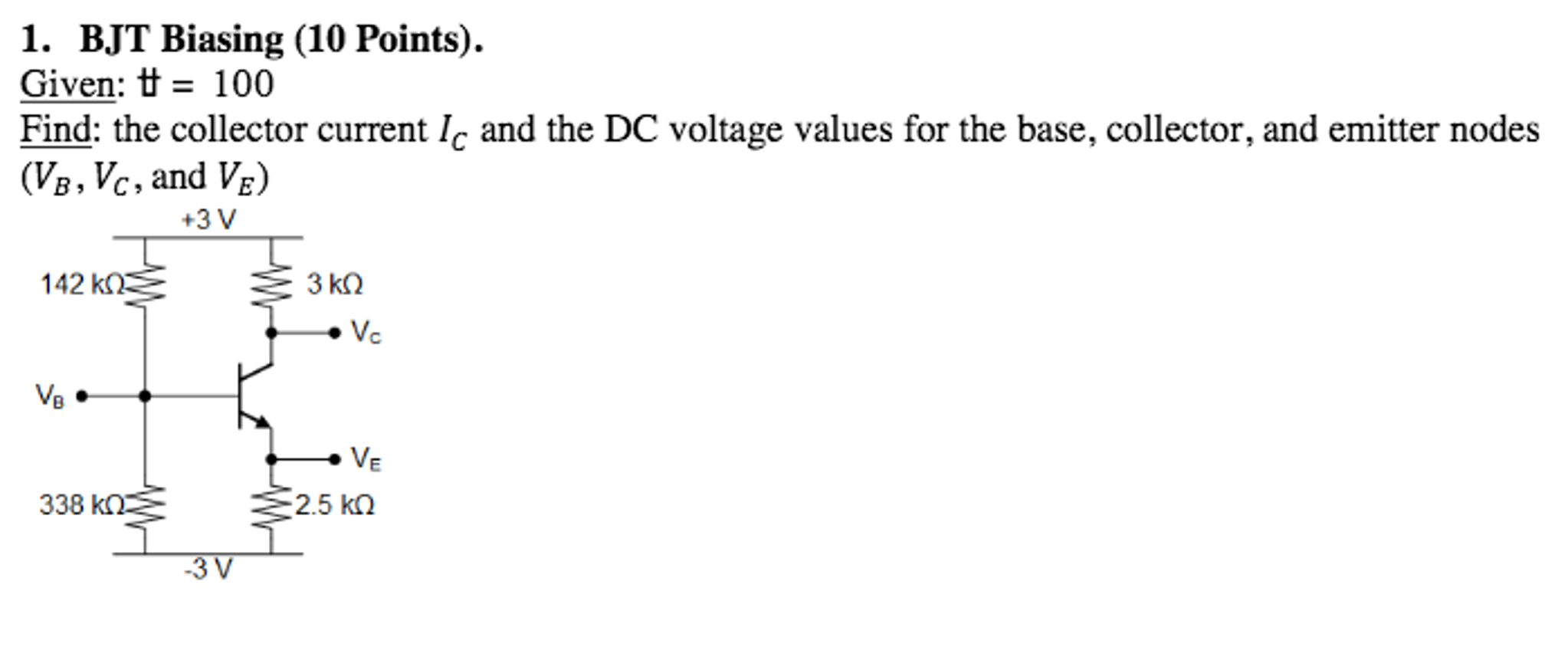 Solved Given: tt = 100 Find: the collector current I_c and | Chegg.com