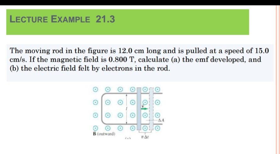 Solved The moving rod in the figure is 12.0 cm long and is | Chegg.com