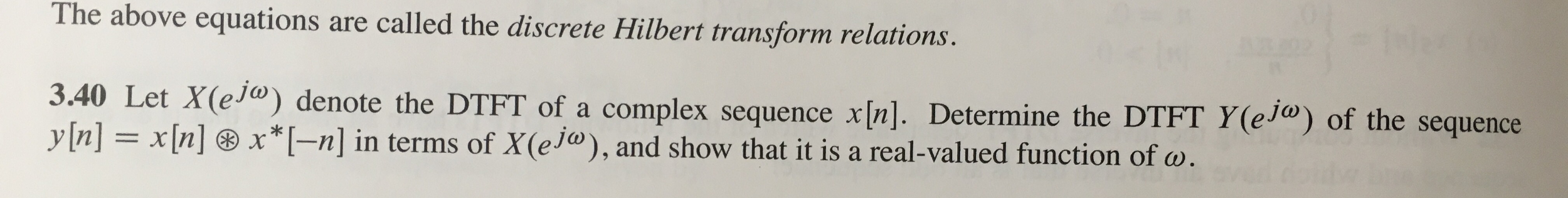 Solved The above equations are called the discrete Hilbert | Chegg.com