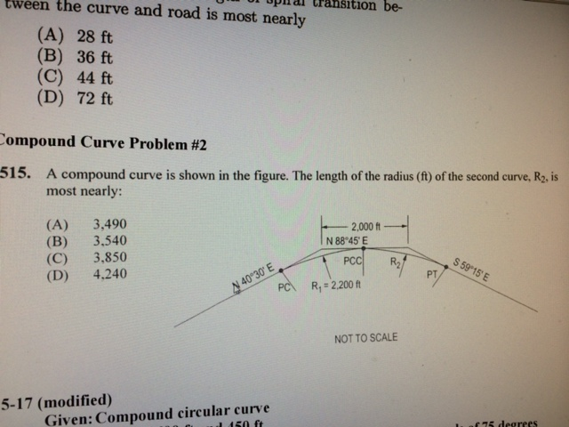 Compound Curve Problem #2 A compound curve is shown | Chegg.com