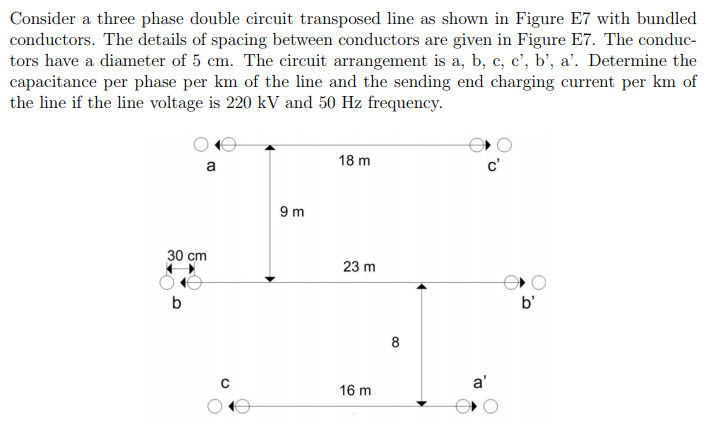 Solved Consider A Three Phase Double Circuit Transposed Line