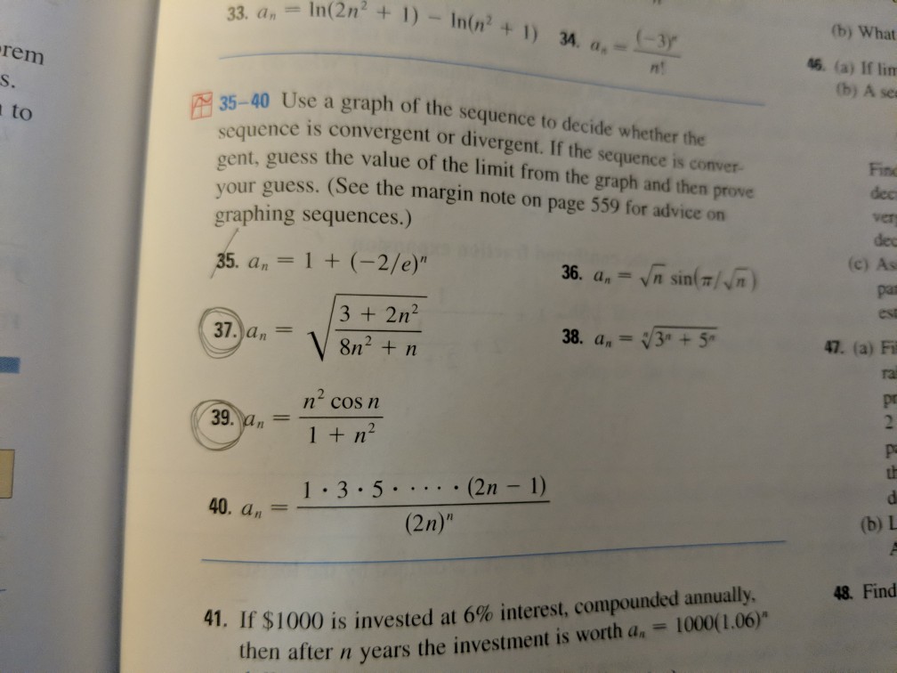 Solved 33. an In(2,1 (b) What 6. (a) If lim (h) A se rem S. | Chegg.com