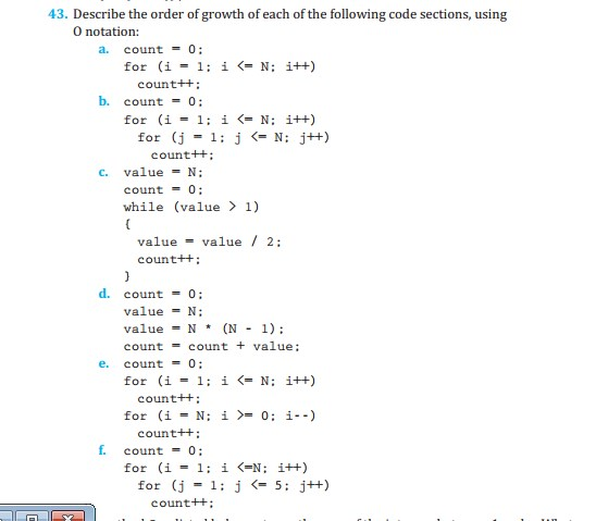 Solved Order of growth of functions using O Notation? I | Chegg.com
