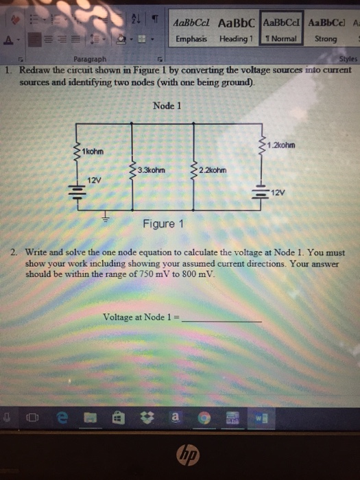 Solved Redraw the circuit shown in Figure 1 by converting | Chegg.com