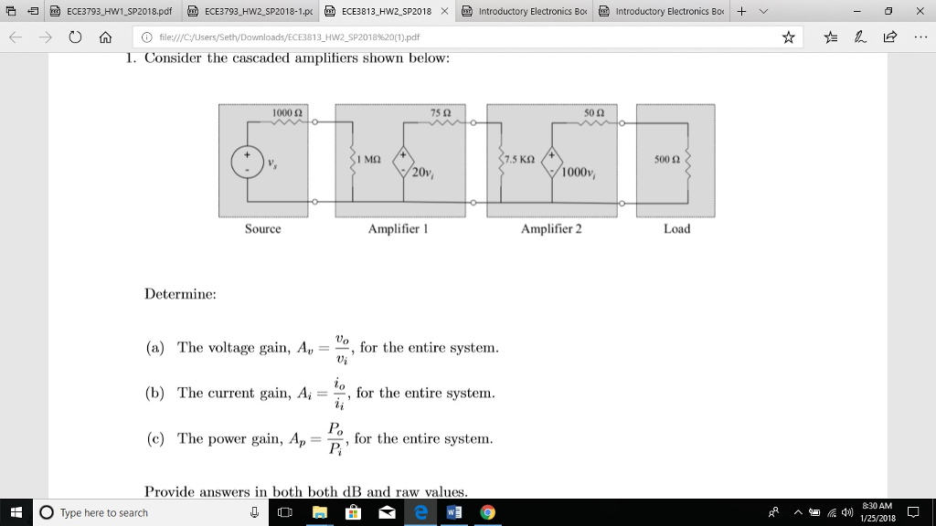 Electrical Engineering Archive | January 25, 2018 | Chegg.com