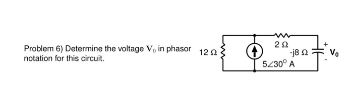 Solved Determine the voltage V_0 in phasor notation for this | Chegg.com