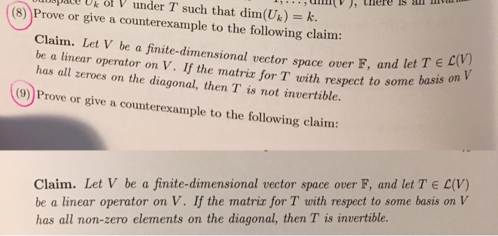 Solved Prove or give a counterexample to the following | Chegg.com