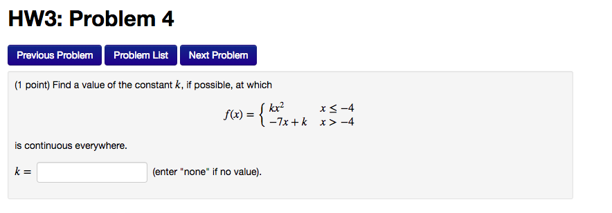 Solved HW3: Problem 4 Previous Problem Problem List Next | Chegg.com