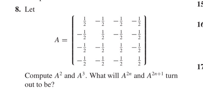 Solved Let Compute A2 and A3. What will A2n and A 2n +1 | Chegg.com