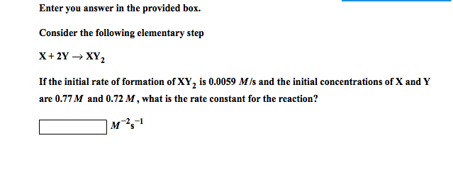 Solved Enter you answer in the provided box. Consider the | Chegg.com