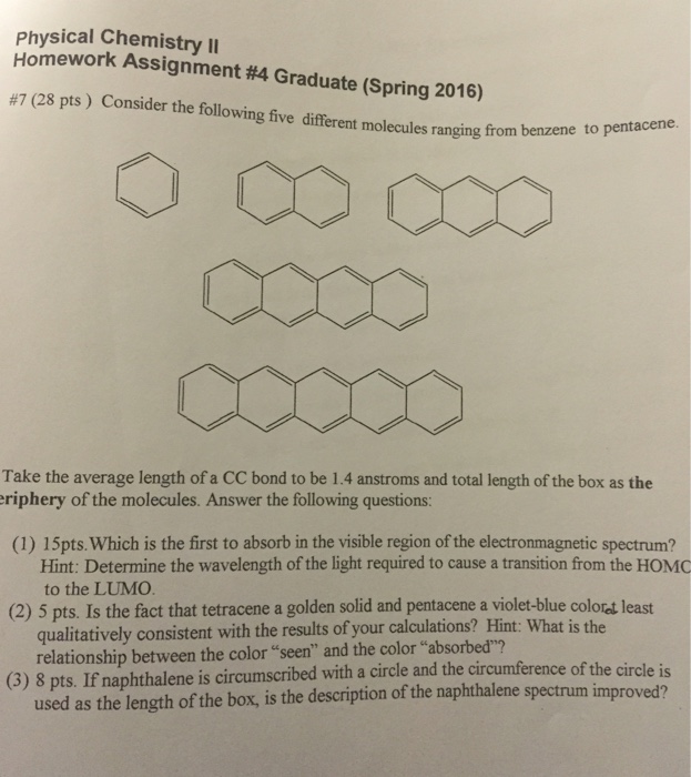 Solved Consider the following five different molecules | Chegg.com