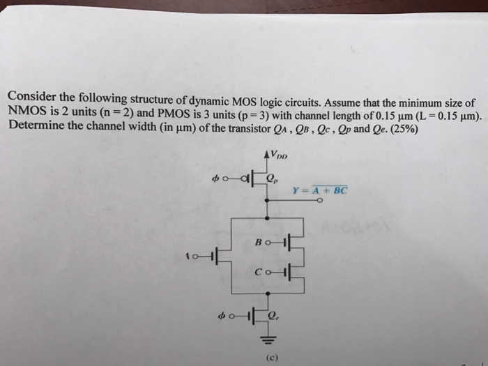 Consider the following structure of dynamic MOS logic | Chegg.com